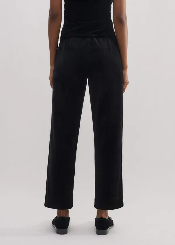 ME+EM Velour Slim Crop Trouser