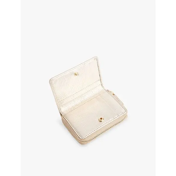 Whistles Koa Branded Leather Purse - Gold
