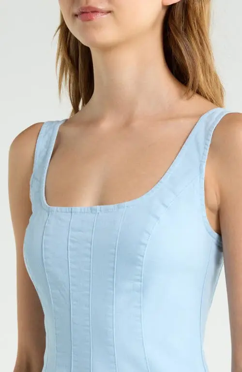 PETAL & PUP Una Fit & Flare Midi Dress - Blue