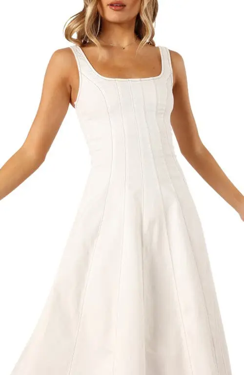 PETAL & PUP Una Fit & Flare Midi Dress