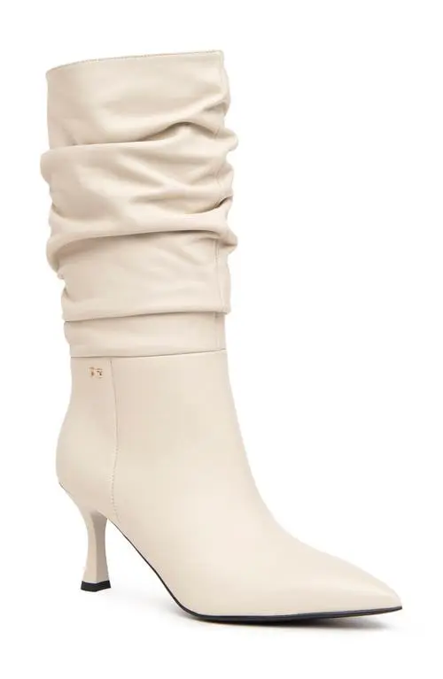 NEROGIARDINI Slouchy Pointed Toe Boots - White