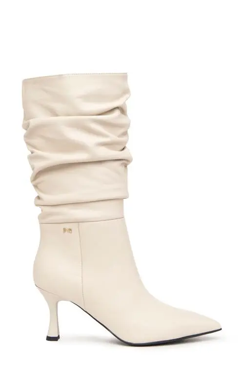 NEROGIARDINI Slouchy Pointed Toe Boots - White