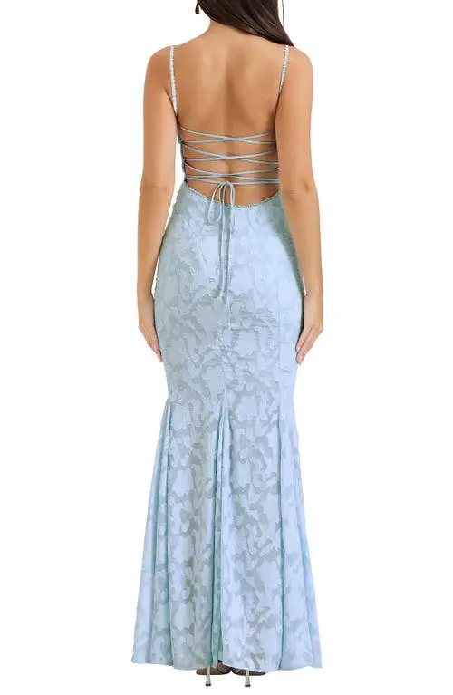 House Of Cb Joan-b Floral Jacquard Dress - Skyride