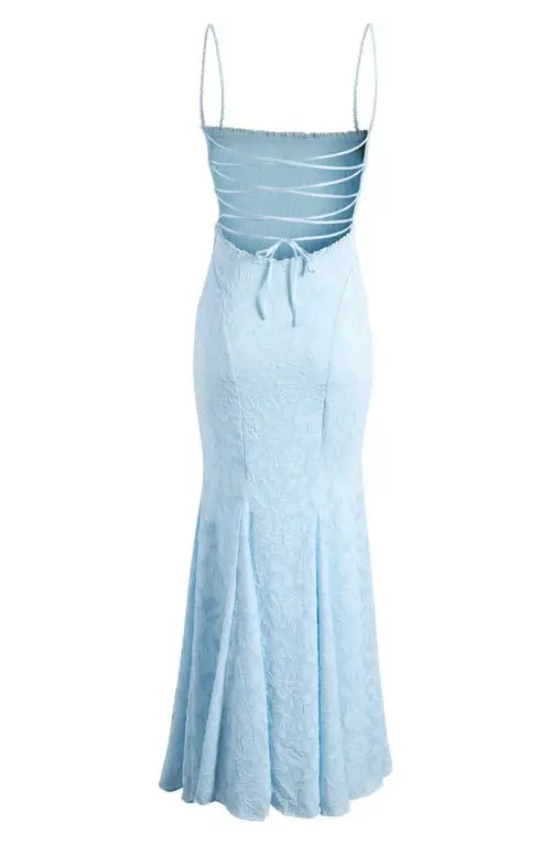 House Of Cb Joan-b Floral Jacquard Dress - Skyride