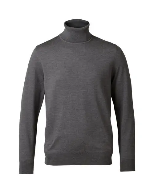 CHARLES TYRWHITT Merino Roll Neck Sweater - Gray