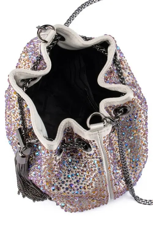 OLGA BERG Mika Crystal Drawstring Bag