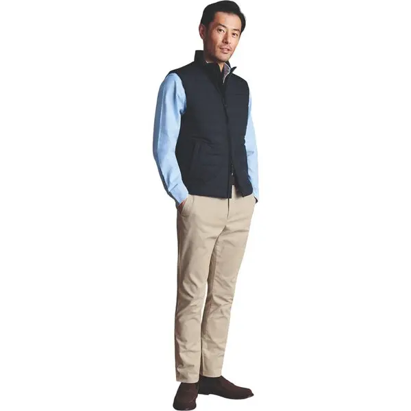 CHARLES TYRWHITT Lightweight Quilted Vest - Navy