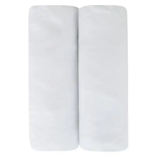 ELY'S & CO. Baby Fitted Pack N Playmini Crib Sheet 2 Packs - Solid White