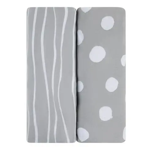 ZZDNU CHANGING PAD COVER Baby Changing Pad Covercradle Sheet 2 Pack - Grey & White Abstract