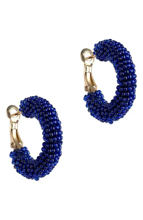 Deepa Gurnani Archie Hoop Earrings - Cobalt