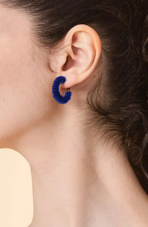 Deepa Gurnani Archie Hoop Earrings - Cobalt