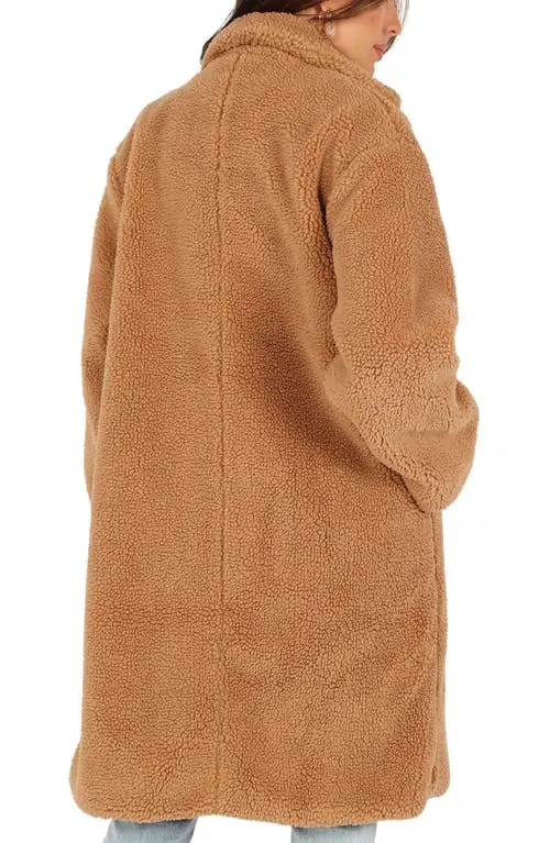 PETAL & PUP Beatrice Faux Shearling Overcoat