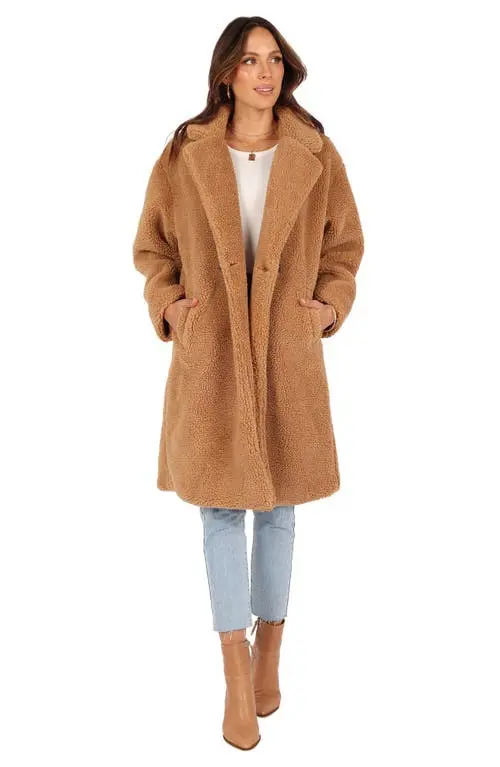 PETAL & PUP Beatrice Faux Shearling Overcoat