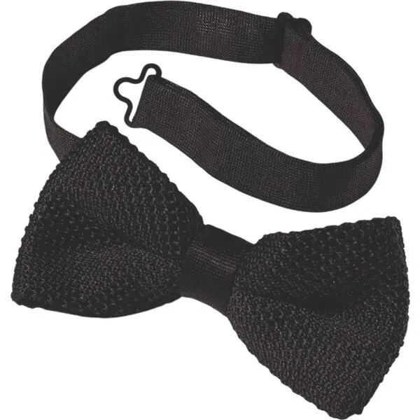 CHARLES TYRWHITT Knitted Ready-tied Bow Tie - Black
