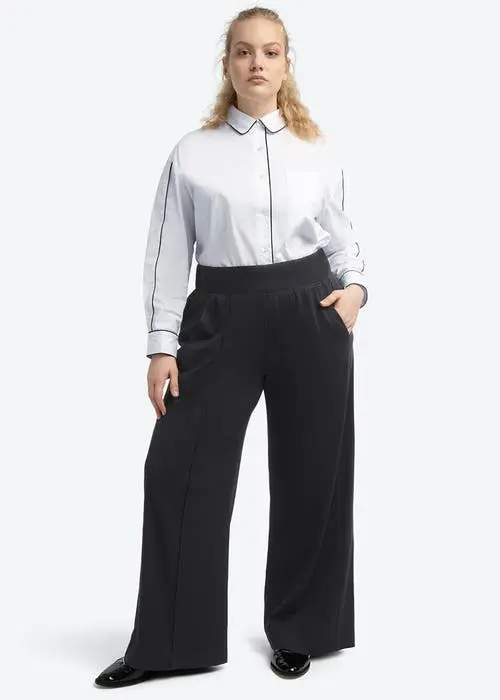 SEE ROSE GO Multitasker Wide Leg Pant - Black