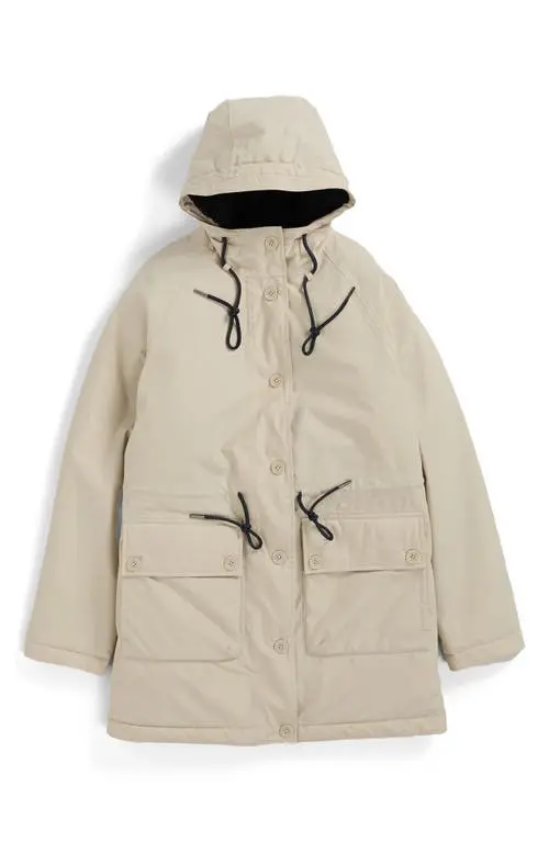 SEASALT CORNWALL Cliff Castle Waterproof Hooded Coat - White