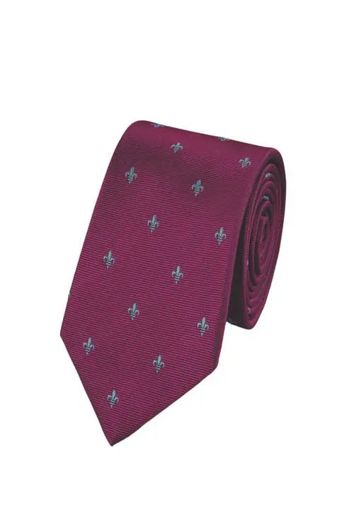 CHARLES TYRWHITT Fleur De Lys Stain-resistant Neck Tie - Blackberry Purple