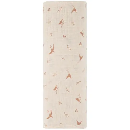 ELY'S & CO. Cotton Muslin Swaddle Blanket 1 Pack - Pink Bird