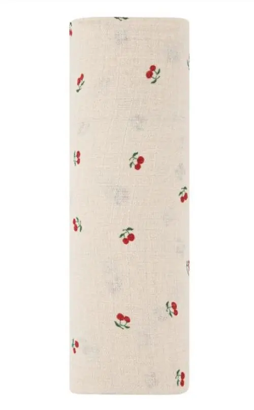 ELY'S & CO. Cotton Muslin Swaddle Blanket 1 Pack - Red Cherry