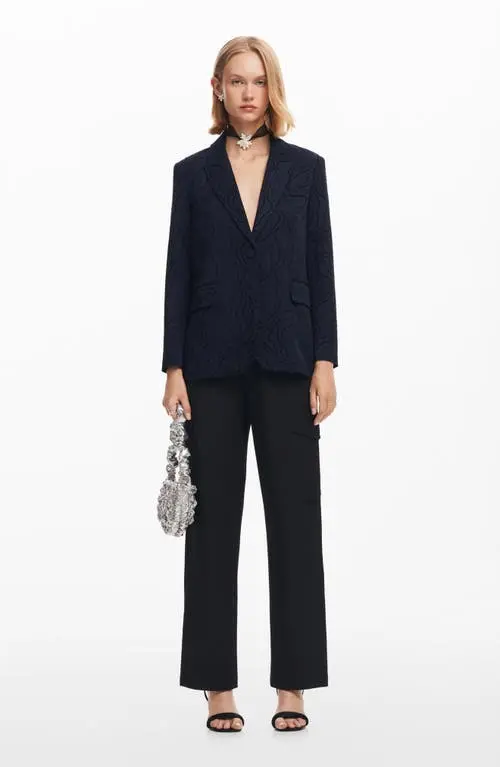Desigual Floral Eyelet Blazer