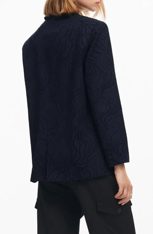 Desigual Floral Eyelet Blazer