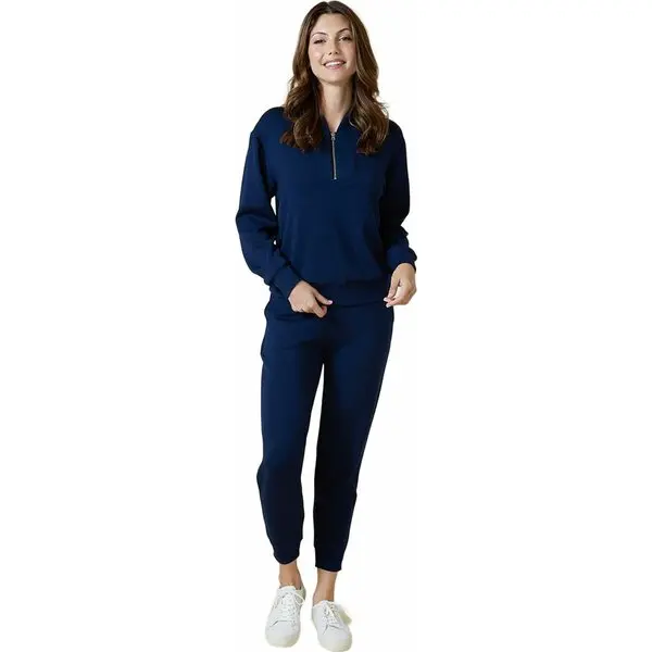 SOFTIES Athleisure Dreamtech 1/4 Zip Jogger Set - Midnight