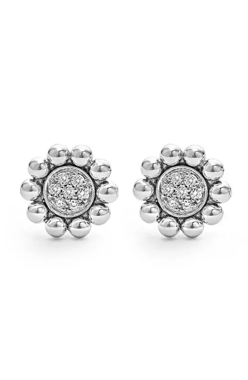 Lagos Caviar Spark Diamond Stud Earrings