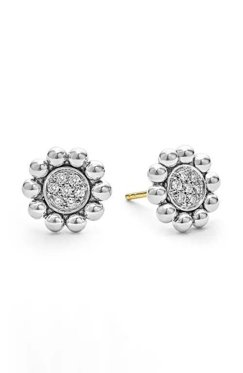 Lagos Caviar Spark Diamond Stud Earrings