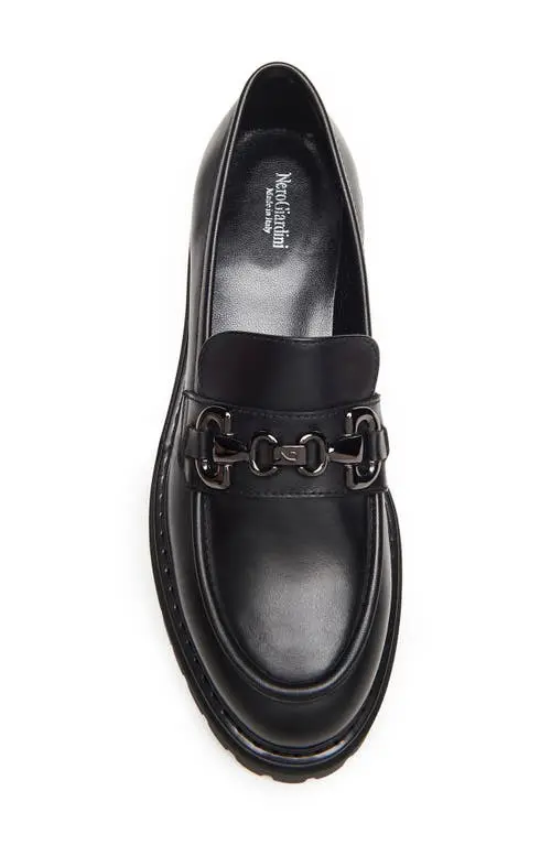 NEROGIARDINI Lug Sole Loafer - Black
