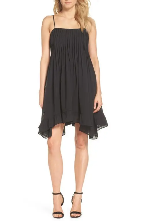 Adelyn Rae Everly Pleated Bodice Babydoll Dress - Black | Editorialist