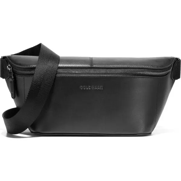 Cole Haan Leather Sling Belt Bag - Black