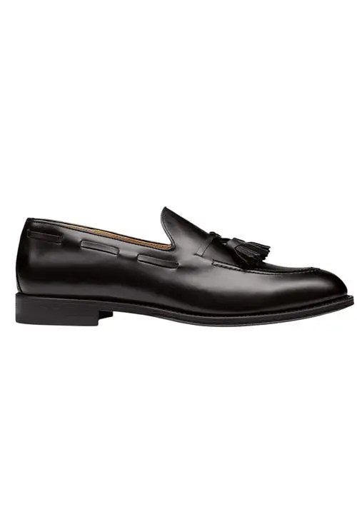 CHARLES TYRWHITT Leather Tassel Loafer - Black