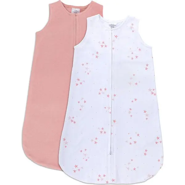 ELY'S & CO. Baby Wearable Blanketbaby Sleep Sack 2 Pack - Dusty Rose Stars