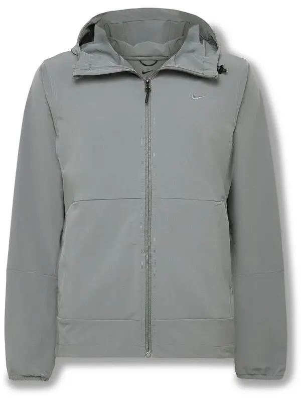 Nike Unlimited Logo-embroidered Tech-jersey Hooded Jacket