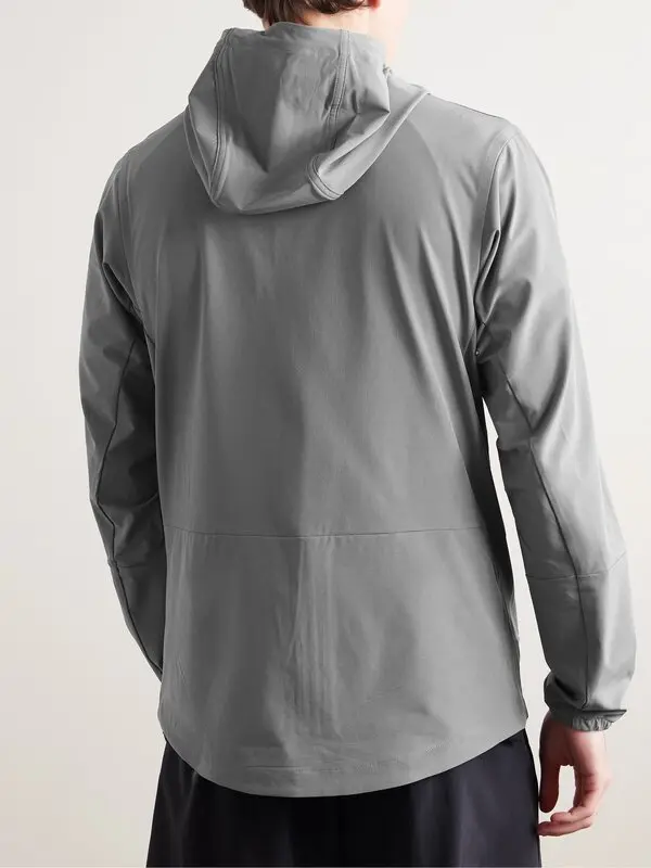 Nike Unlimited Logo-embroidered Tech-jersey Hooded Jacket