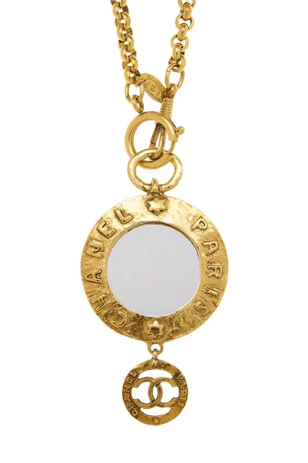 Chanel Mirror Pendant Necklace
