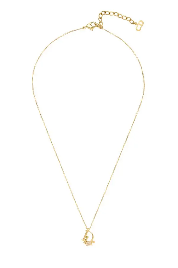 Dior Faux Pearl Necklace - Gold