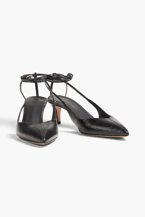 Isabel Marant Pesaro Snake-effect Leather Pumps
