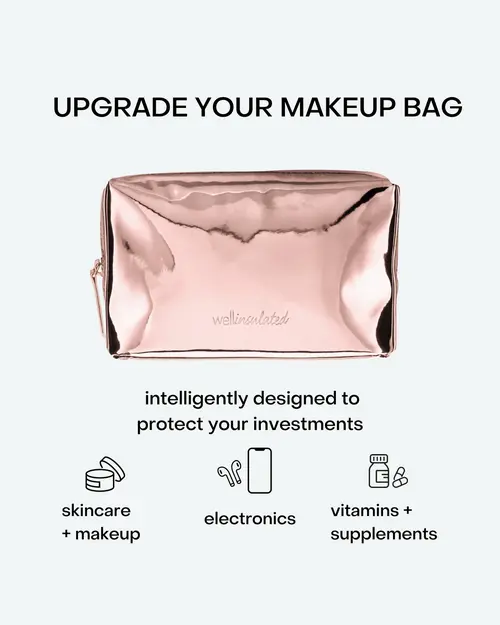 WELLINSULATED Performance Beauty Bag - Rose Gold