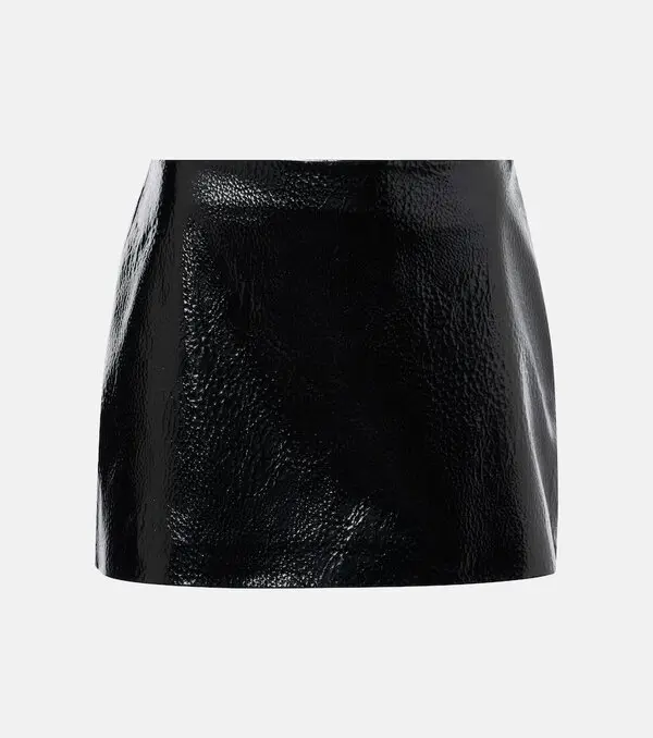 THE FRANKIE SHOP Mary Faux Leather Mini Skirt - Black