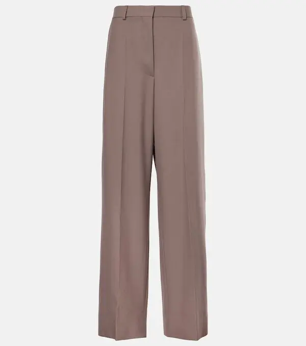 Stella McCartney Wide-leg Wool Pants - Grey