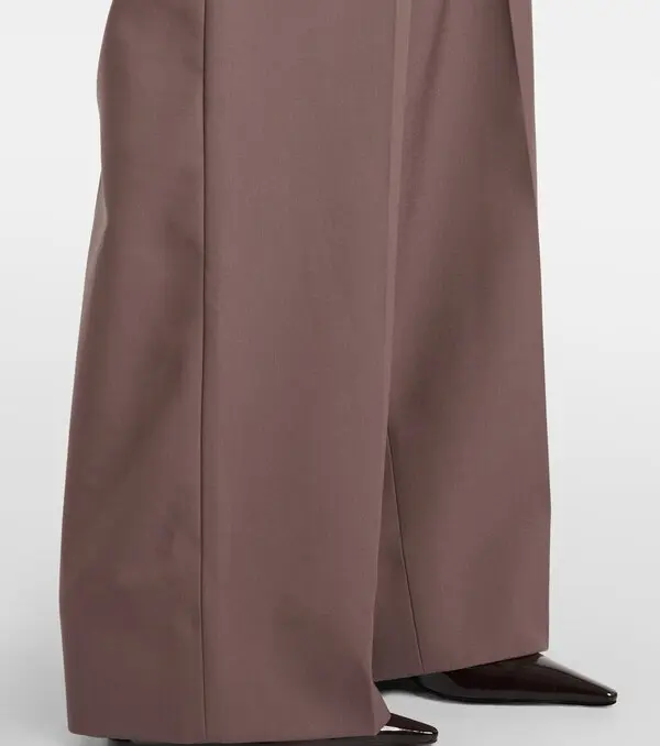 Stella McCartney Wide-leg Wool Pants - Grey