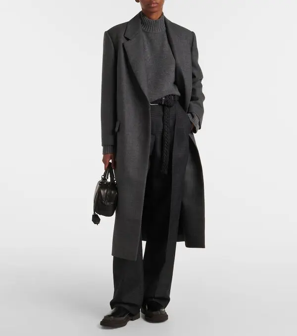 Brunello Cucinelli High-rise Wide-leg Wool Pants