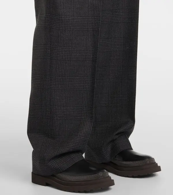 Brunello Cucinelli High-rise Wide-leg Wool Pants