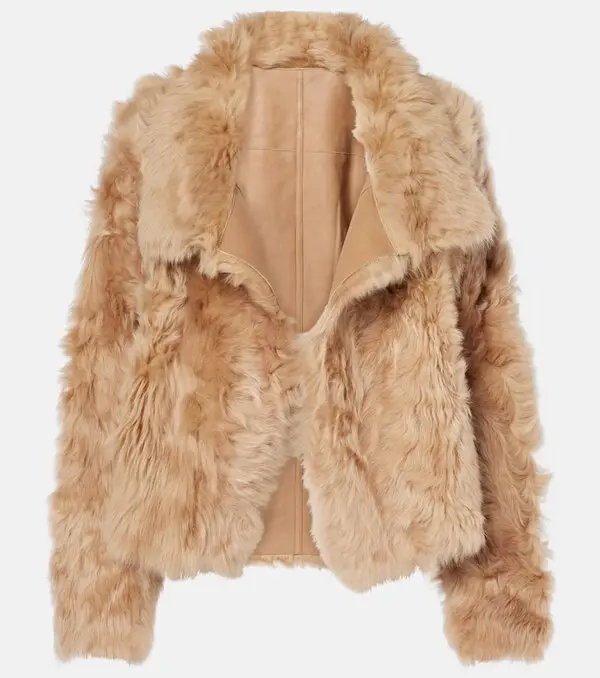 YVES SALOMON Shearling Jacket - Beige