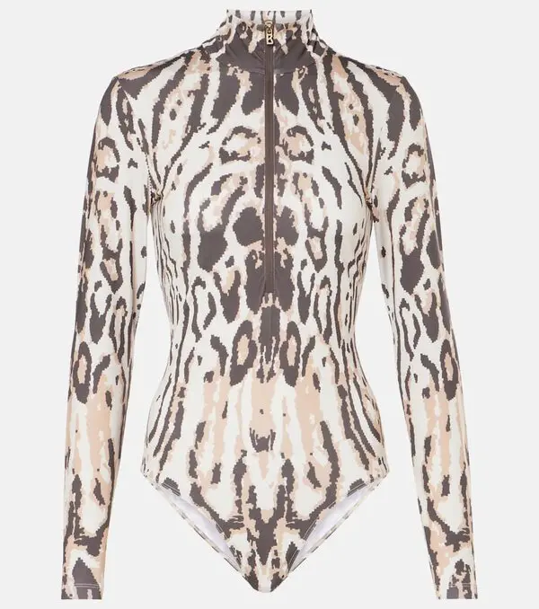Bogner Viviane Animal-print Jersey Bodysuit