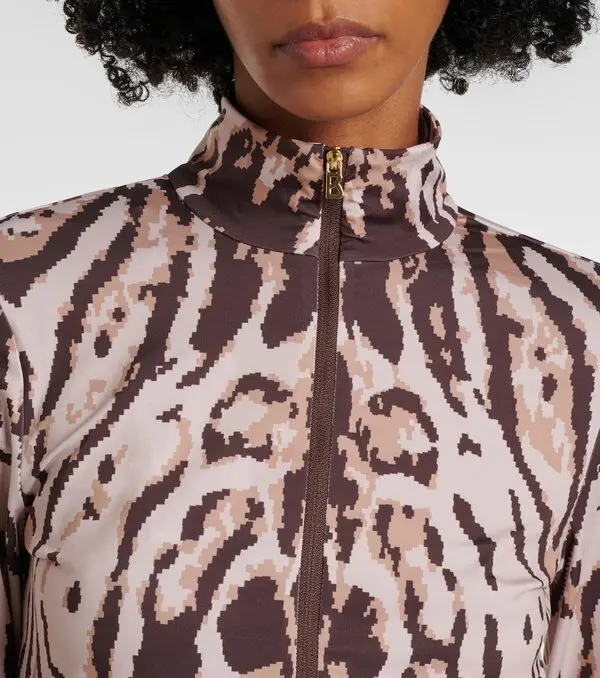 Bogner Viviane Animal-print Jersey Bodysuit