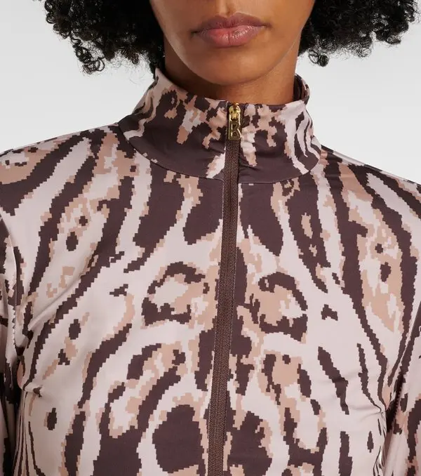 Bogner Viviane Animal-print Jersey Bodysuit