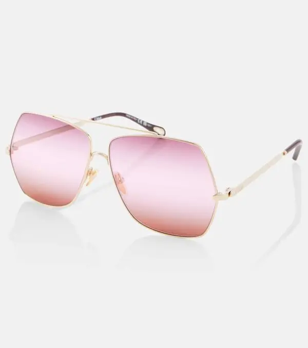 Chloé Aly Square Sunglasses - Red