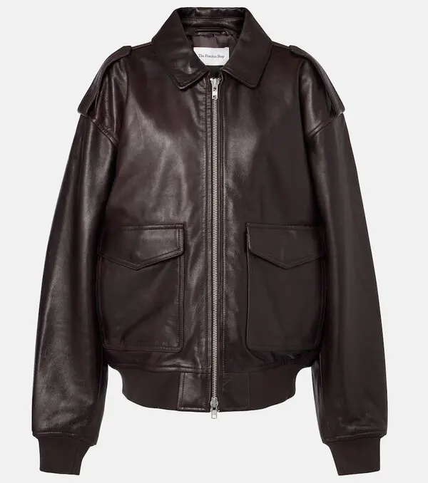 THE FRANKIE SHOP Viper Leather Jacket - Purple